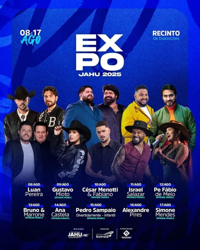 Expo Jahu 2025 divulga agenda de shows da edição • Jauclick